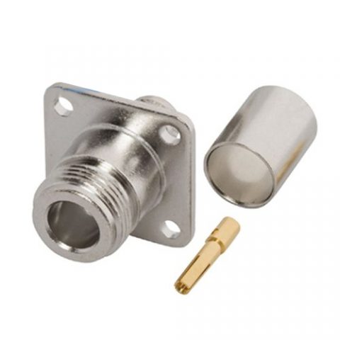 N Female Panel Mount Crimp, suits LMR400 | Commswest Distribution