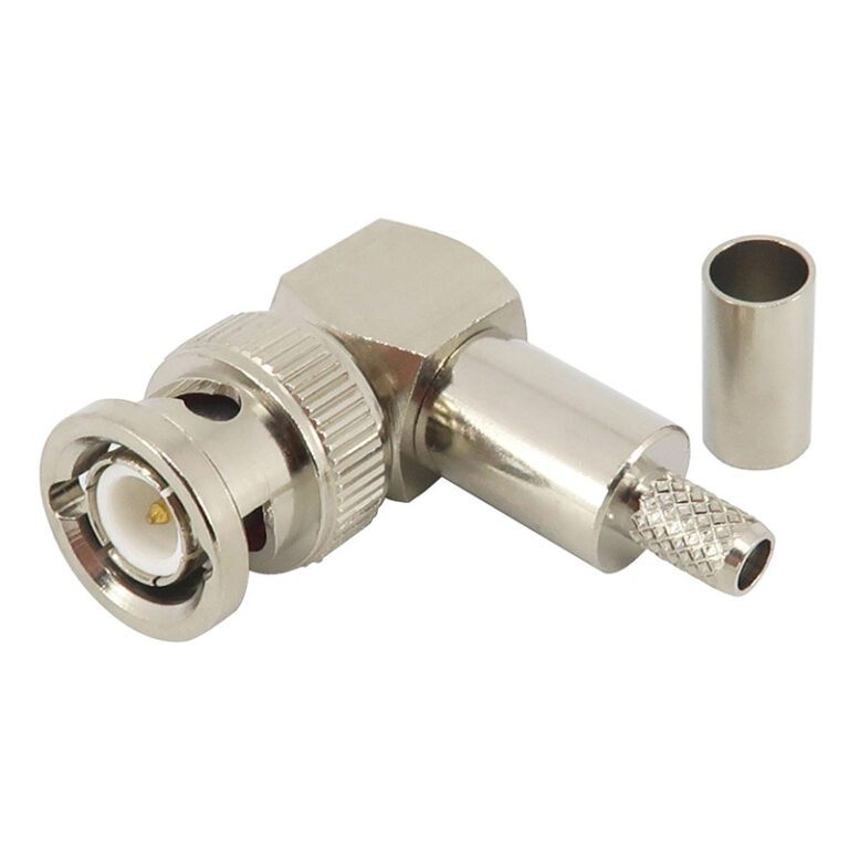 BNC Male Right Angle Crimp, RG58 | Commswest Distribution